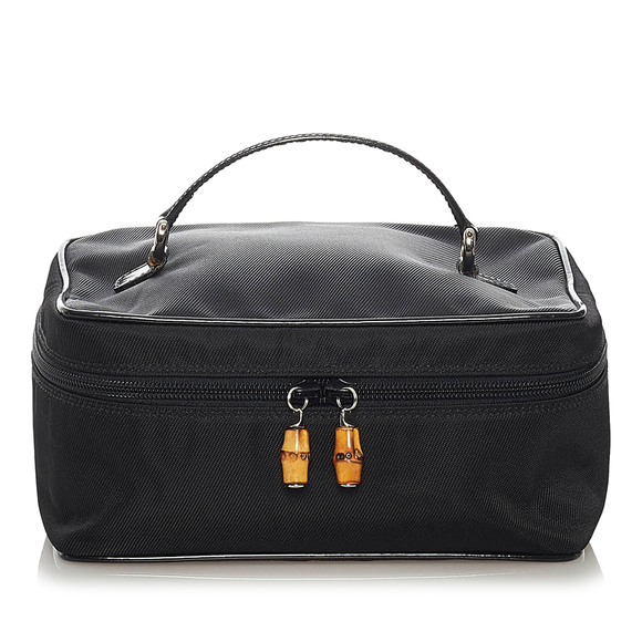 Gucci | Bags | Gucci Bamboo Nylon Vanity Bag | Poshmark